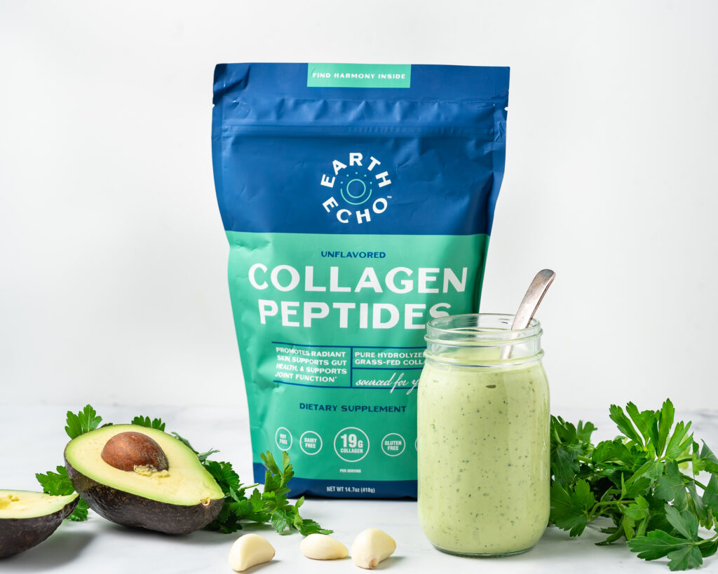 Green Goddess Collagen Salad Dressing Recipe | All The Nourishing Things